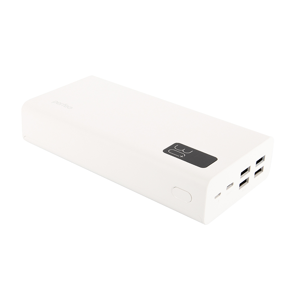 MOUNTAINS 30000 mAh LED PD QC 3.0 Type C 4 USB 3A max 22.5W White